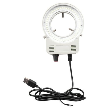 AmScope 60-LED Microscope Ring Light Illuminator with Adapter and ...
