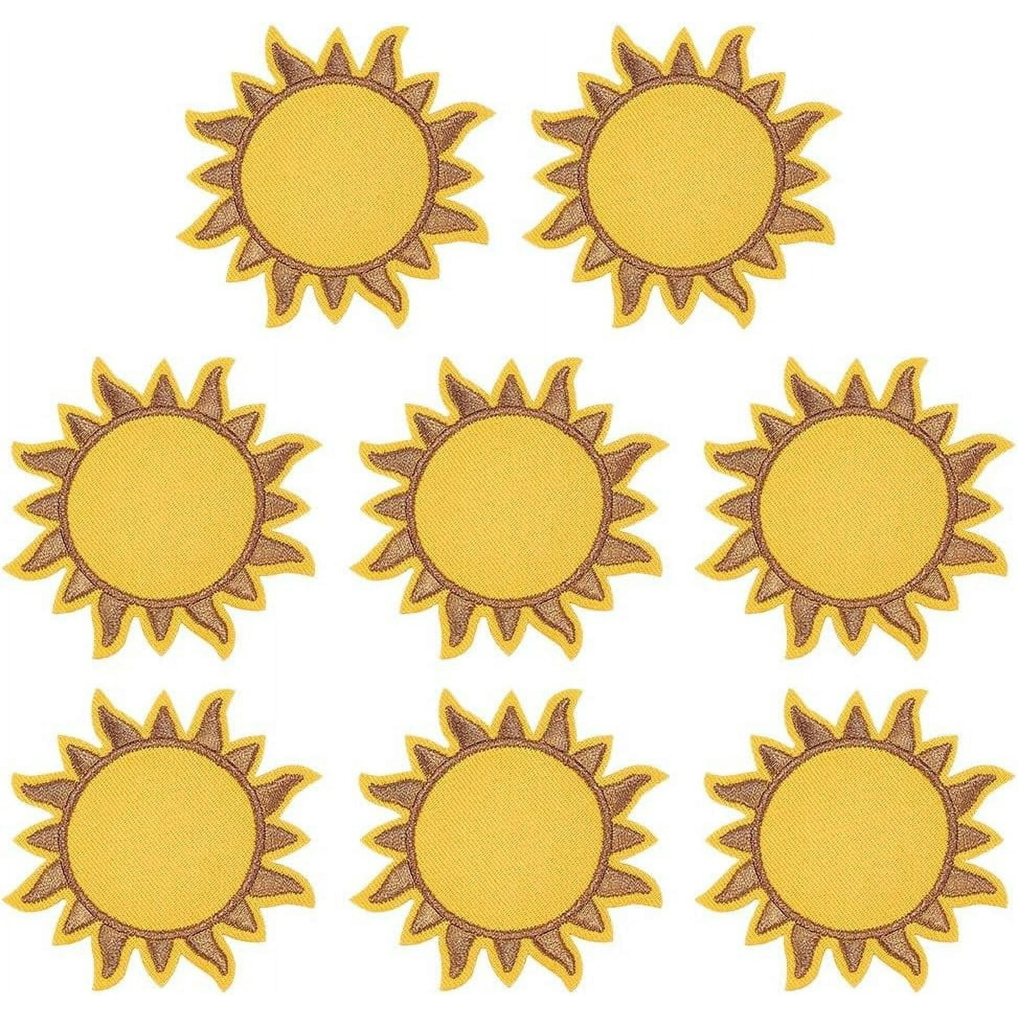 Click here for Nobrand 8 Pcs Sew On Sun Appliques Gold Sunshine E... prices