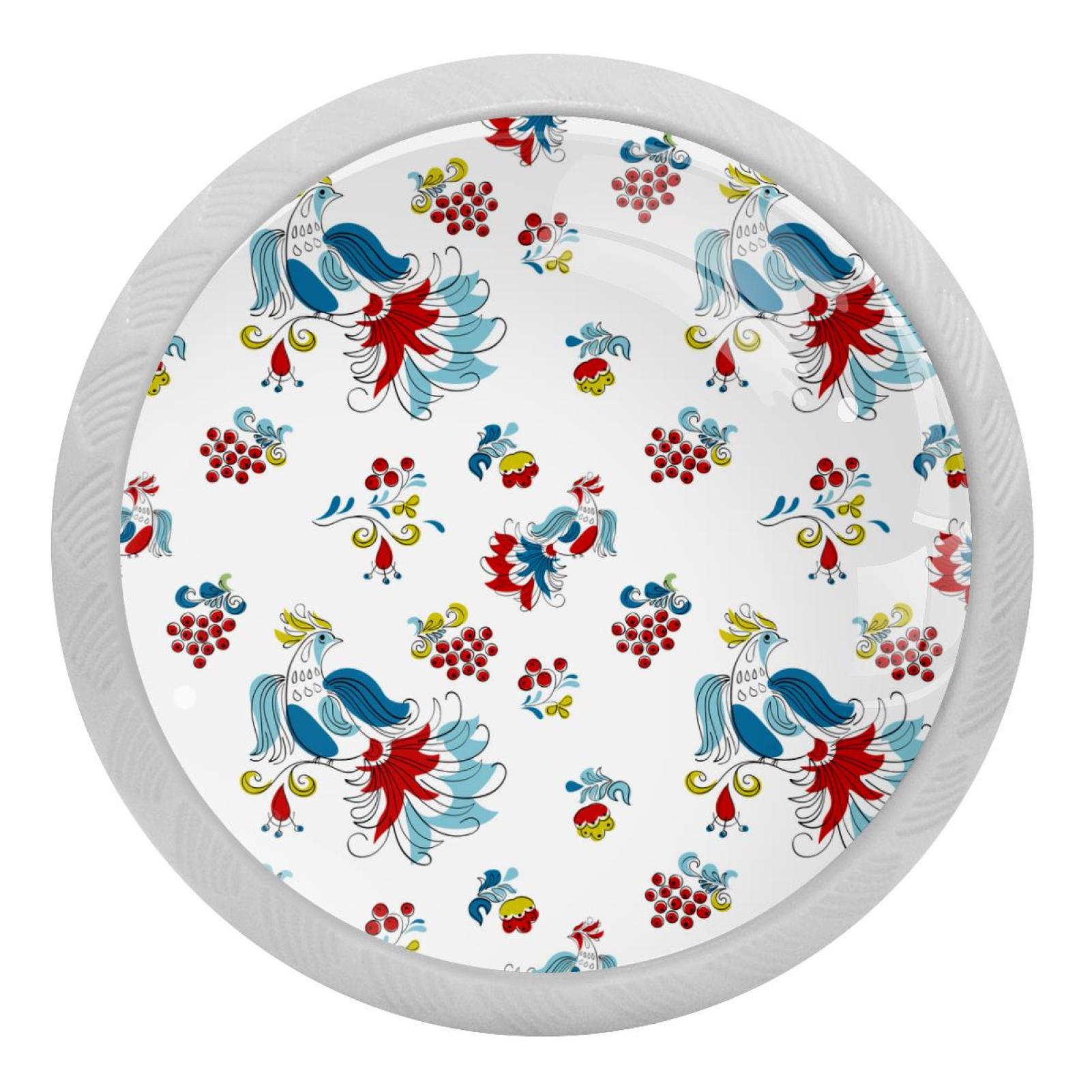 4PCS Round Firebird and Currant Cabinet Fluorescence Knob Glowing in ...