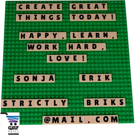 AlphaBriks with 10"x10" Green Base Plate | 100% Compatible with All ...