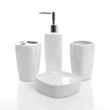 Beach Life Bath Accessory Collection 4 Piece Bathroom Set - Walmart.com