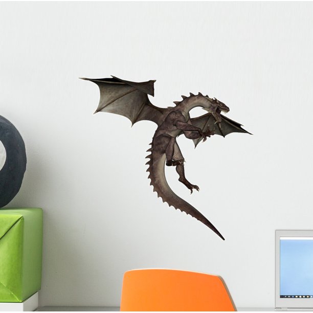 Dragon Wall Decal by Wallmonkeys Peel and Stick Graphic (12 in W x 11 ...