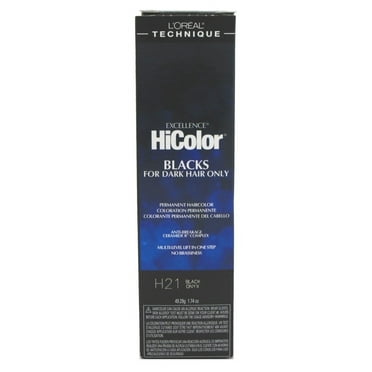 L'Oreal Excellence HiColor Blacks H21 Black Onyx 1.74 oz, Pack of 1, 12 ...