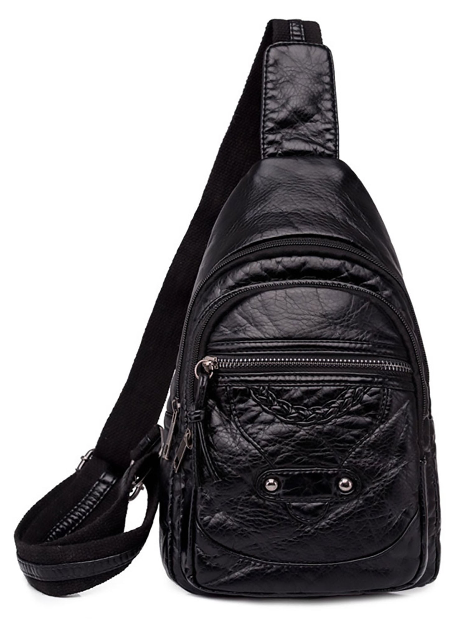 Sanviglor Sling Waist Pack For Women Pu Leather Pack Bum Satchel Bag