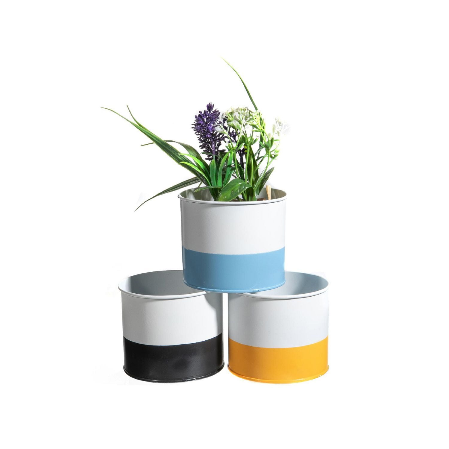 Click here for Ih Casadécor Color Block Metal Round Planter (Mini... prices