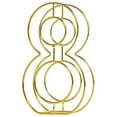 Balsa Circle 8" Gold 8 Metal 3D Wire Alphabet Number Sign Wedding Party ...