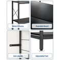 7 Tier Corner Bookshelf, 78"H L-Shaped Open Bookcase with Metal Frame ...