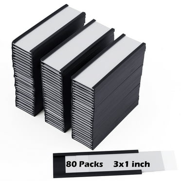 Magnetic Shelf Label Holders - 100 Plastic Pieces with Strips & Films ...
