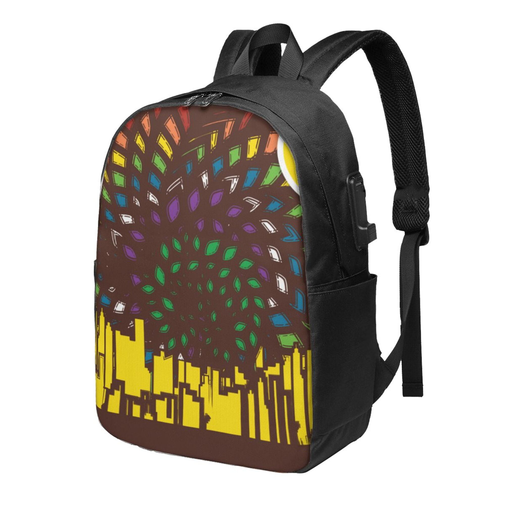 YFYANG 17" Laptop Backpack, Abstract Moonlight Fashion Travel Work ...