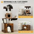 Dextrus Modern Cat Tree, Haven for Feline Friends - 4-in-1 Cat Tree ...