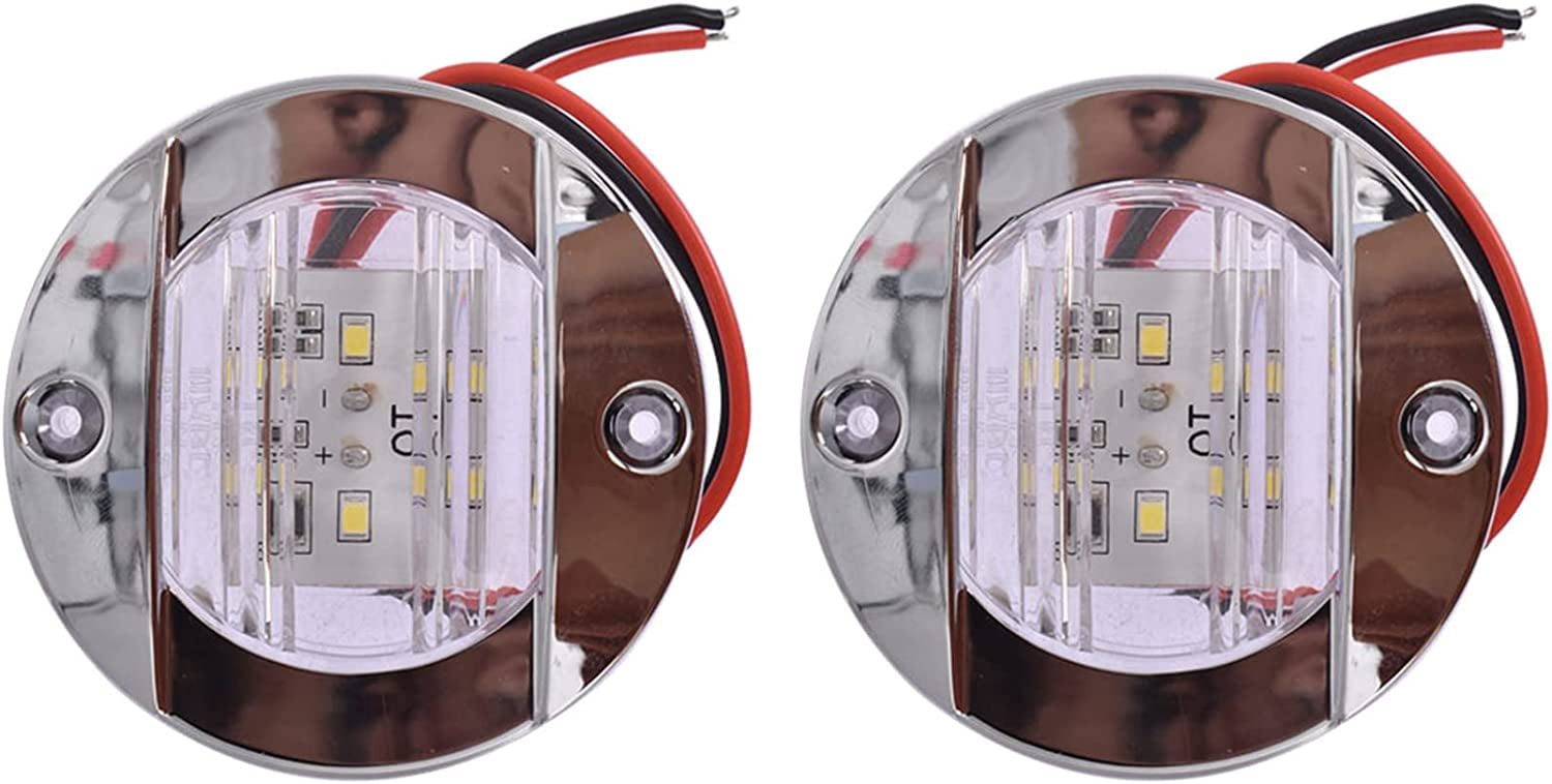 ALL-CARB 3"Marine Boat Stern Transom Lights White 6 LED Courtesy ...