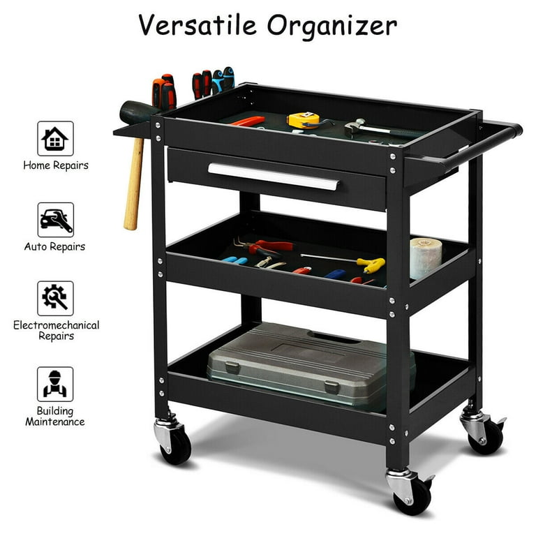 Craft Organizers And Storage Plastic Drawer BYCY 3 Drawer White Plastic ...