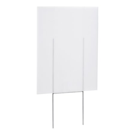 Uxcell Corrugated Sign Board Plastic Plate Sheet White Blank Signboard ...
