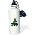 3dRose Funny Pickle Riding Bicycle - Straw Water Bottle, 21-ounce ...