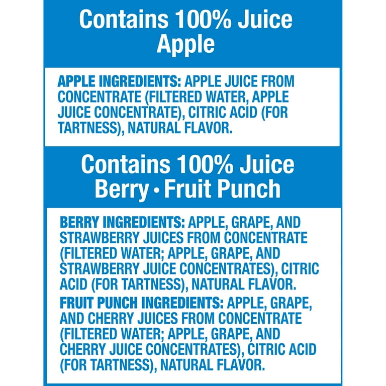 Capri Sun Ingredients Label