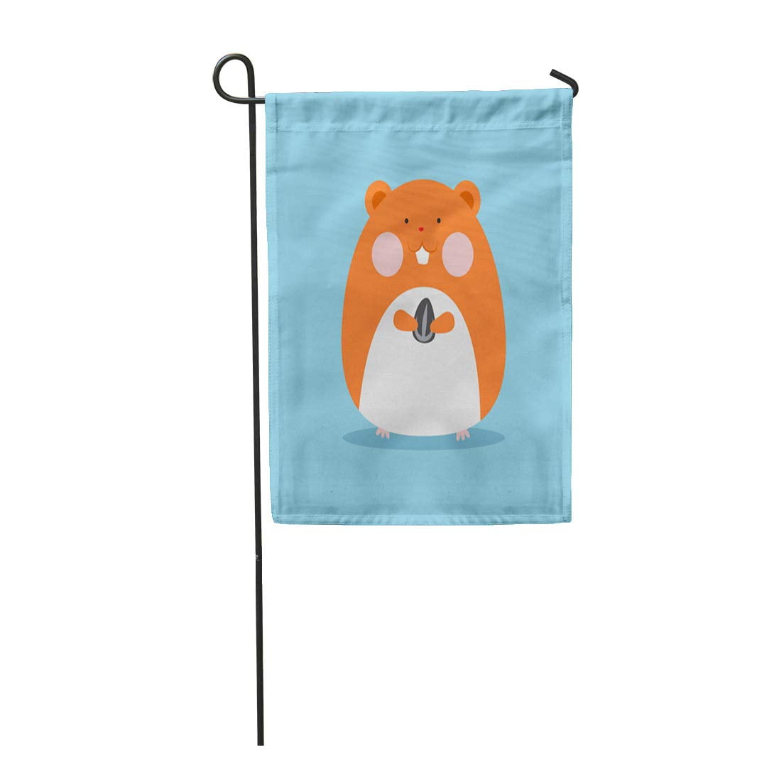 KDAGR Brown Happy Cute Hamster Pet Holding Sun Flower Seed Colorful ...