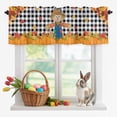 Kitchen Valances for Window, Thanksgiving Straw Man Pumpkin Harvest ...