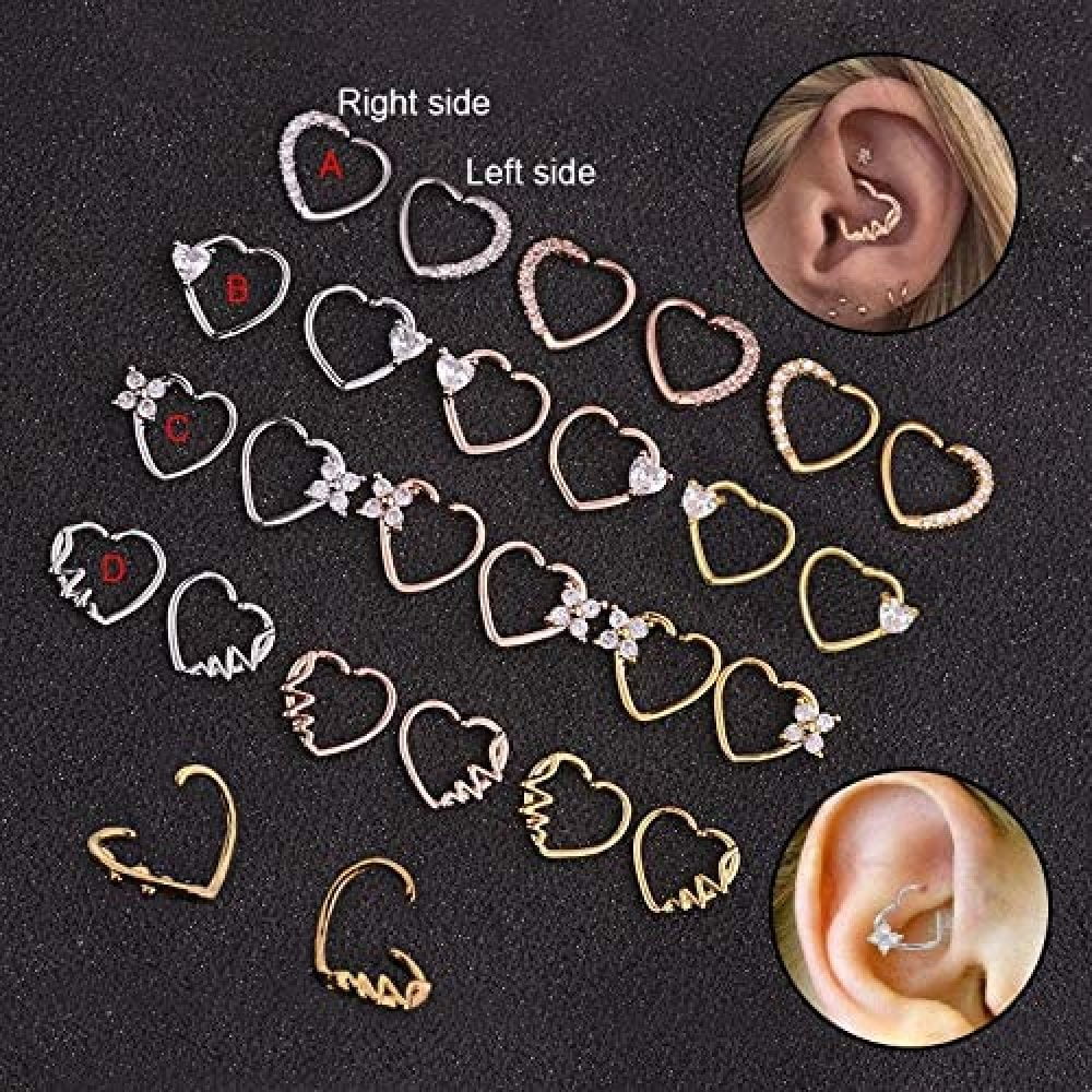 Rook Piercing Heart Jewelry