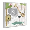 Stupell Industries Safari Animals Out and About White Framed Giclee Art ...
