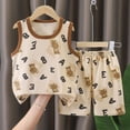 Boy Outfits Sleeveless Tshirts and Shorts Summer Two Piece Pajamas Sets ...
