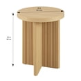 Better Homes & Gardens Lillian Fluted End Table, Natural Pine Finish ...