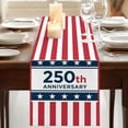250th Anniversary Burlap Cotton Table Runner 13x90 Inches Long ...