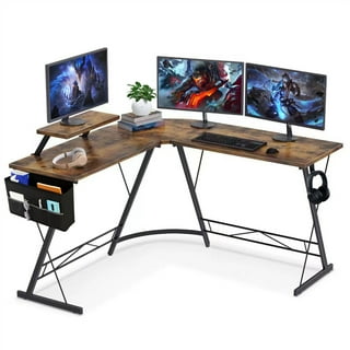 Bowery Hill Traditional Home Office Wood Desk with Hutch in Salt Oak ...