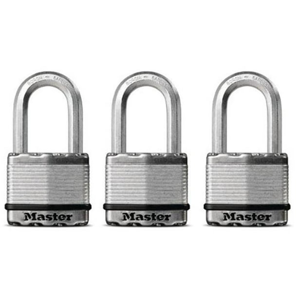 Master Lock 7146848 Padlock, 2 in., Keyed Alike, 4 Pins, 2 in. Boron ...