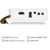 Restored BenQ GV10 Mini Portable Projector WVGA (854x480) DLP LED HDMI-1 USB Type A-1 ...