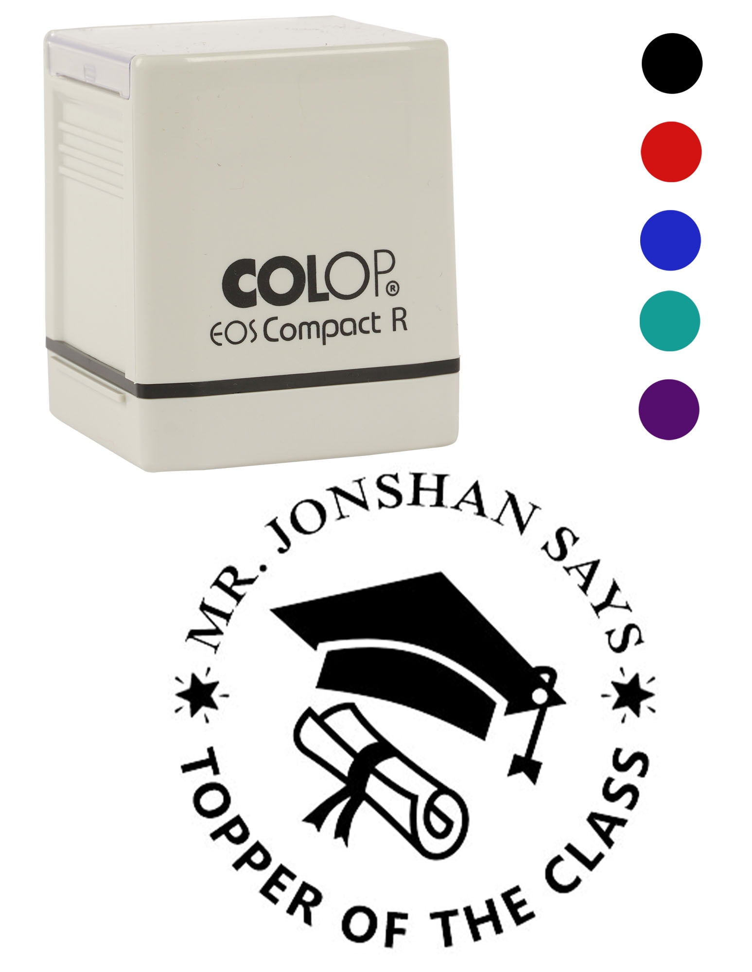 Printtoo Personalized Teachers Stamp Topper Of The Class Teachers Name ...