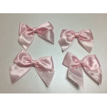 Mini Pink Satin Bows - 1 1/4 in. x 1 1/4in. - 50 Pack - Walmart.com