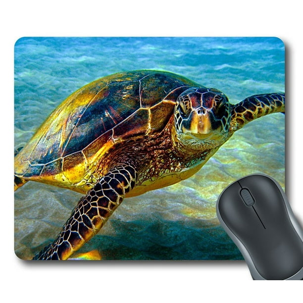 GCKG Underwater Sea Turtle Mouse Pad Personalized Unique Rectangle ...