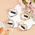 4 Pcs 2 Styles Alloy Hollow Heart Circle Hair Clips Minimalist Hair ...