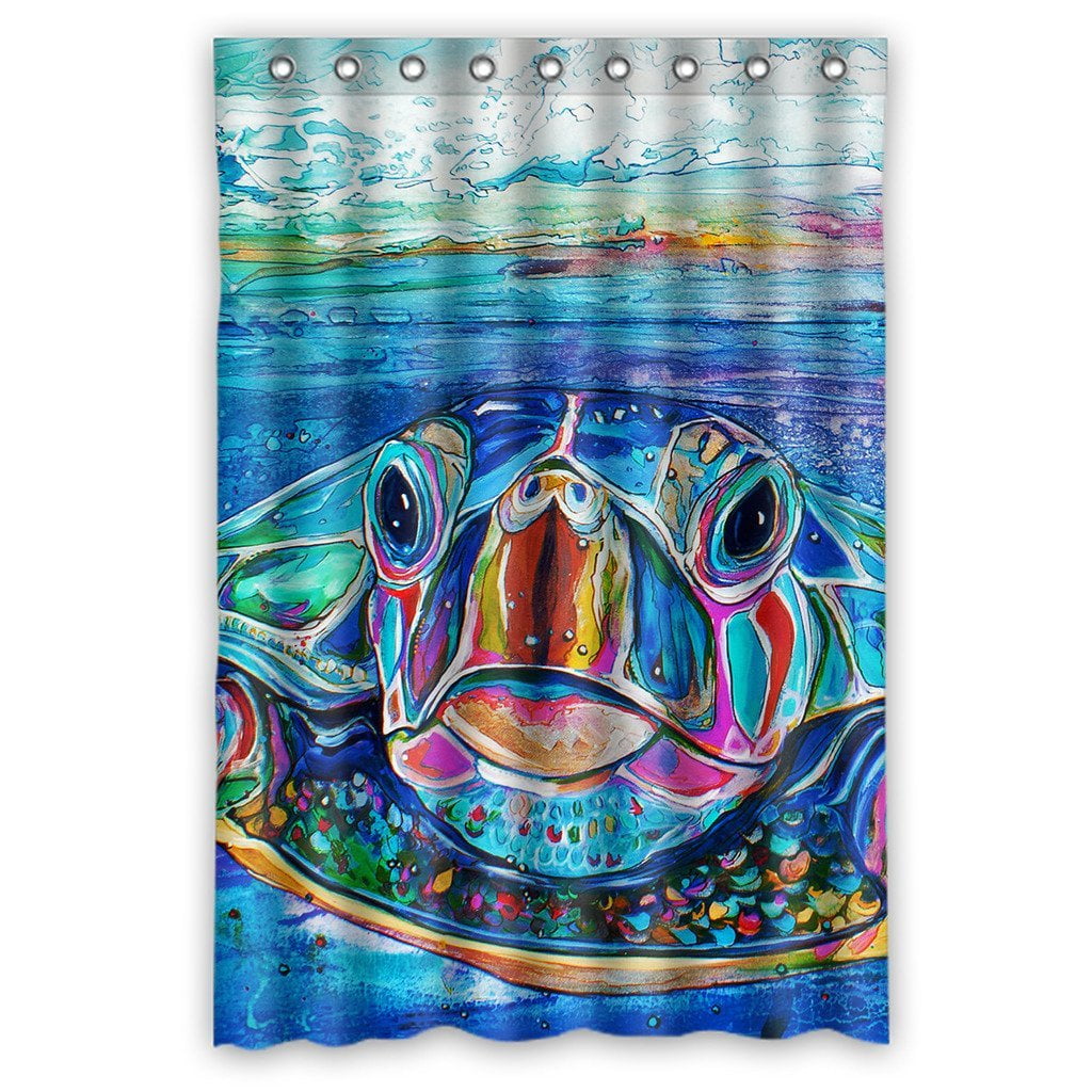 GCKG Sea Turtles Waterproof Polyester Shower Curtain Bathroom Deco ...