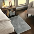 Mainstays Solid Grey Fur Flokati Accent Rug 30x46 in - Walmart.com