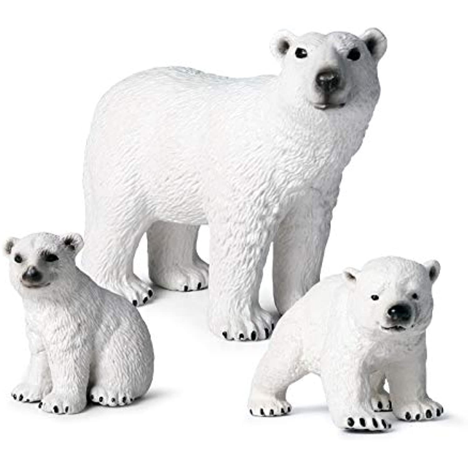 Holzlrgus Polar Bear Figurine Simulated Polar Bear Family Models ...