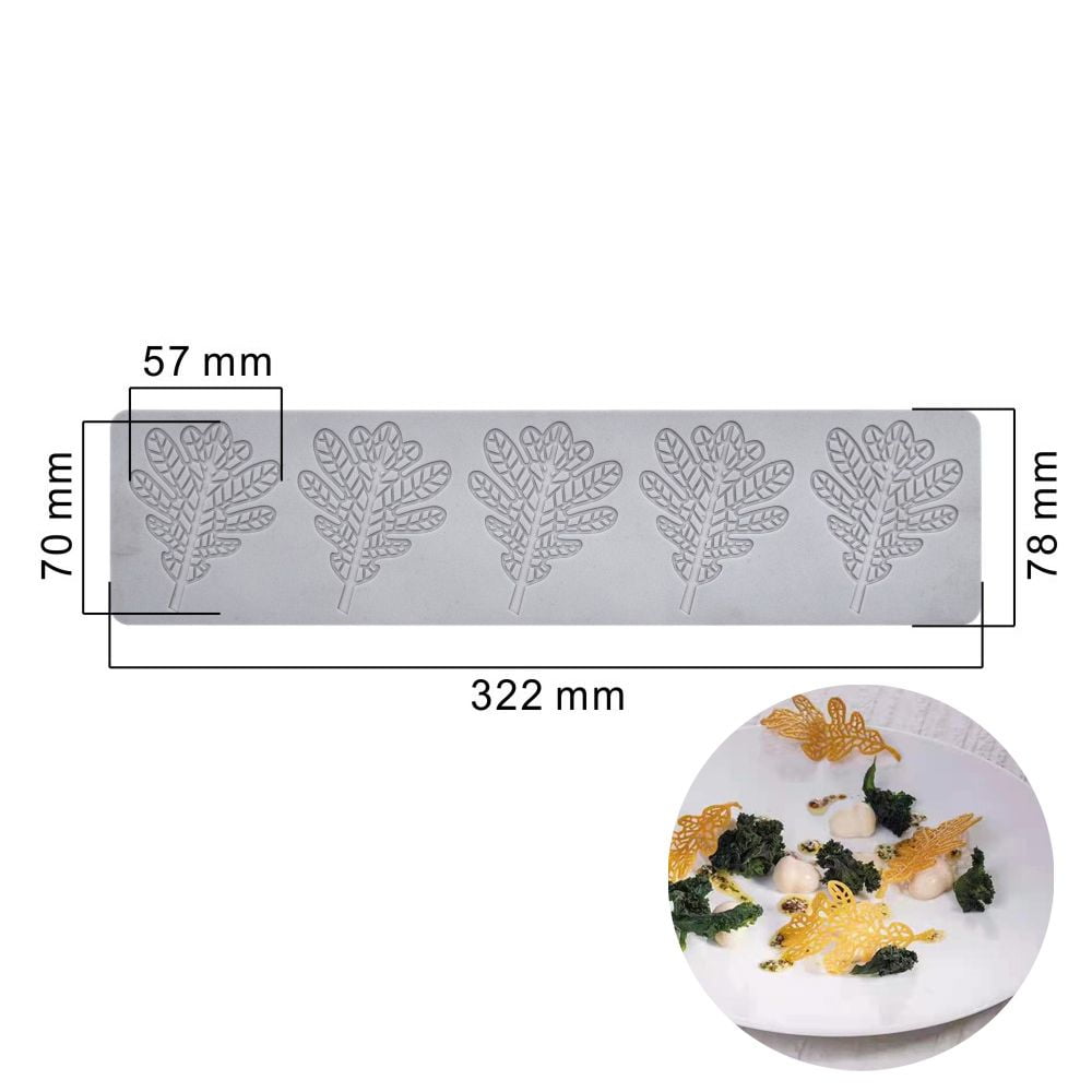 Kitchen Chocolate Stencil 3D Leaves Baking Tool Fondant Mold Cake Lace ...