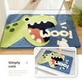 Dinosaur Bath Mat, Microfiber Water Absorbent Bath Rugs Thick Shaggy ...