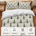 Green Pine Tree Queen Duvet Cover Set, Winter Needle Forest Rustic ...
