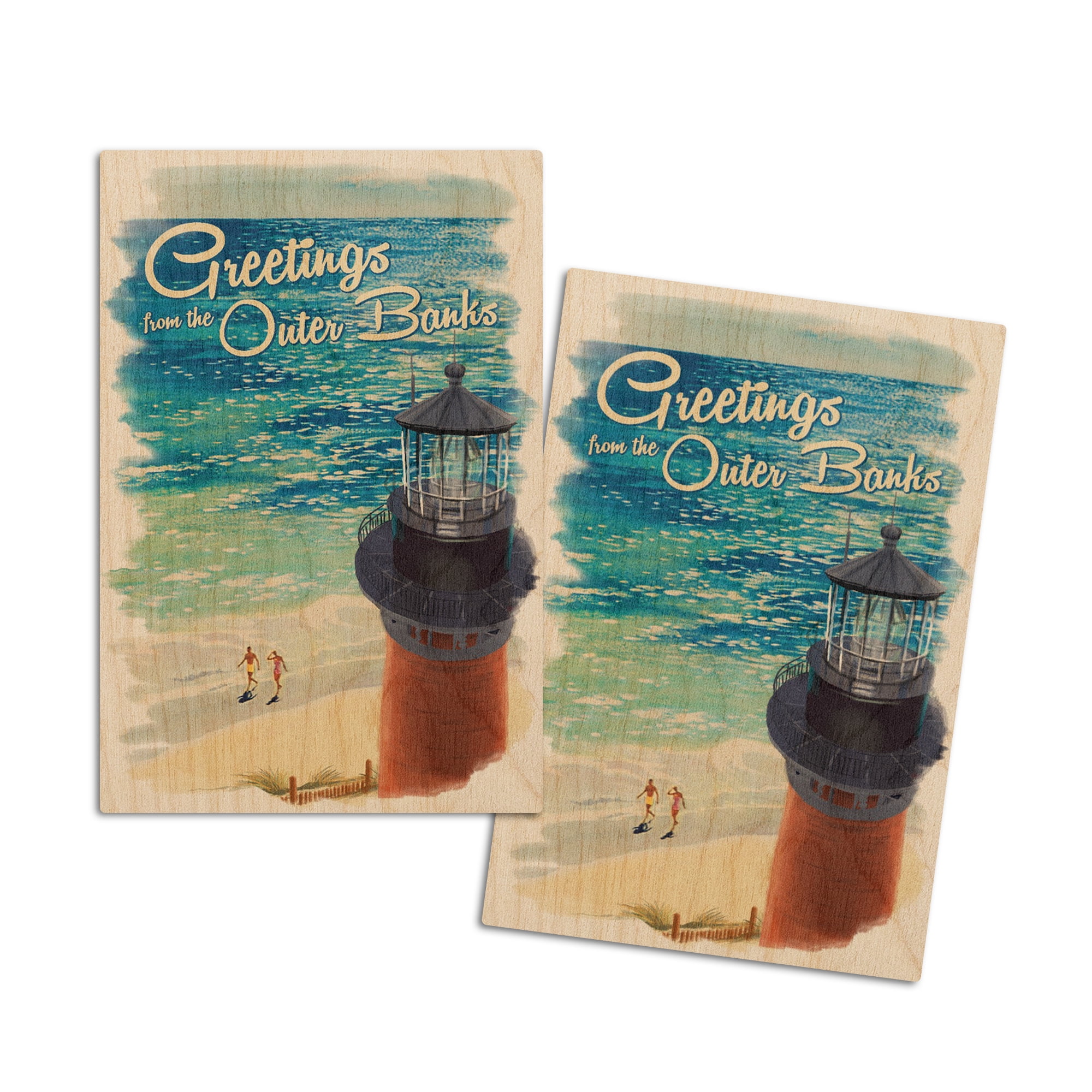 Outer Banks, North Carolina, Greetings, Beach, Ocean, and Lighthouse ...