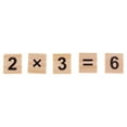 Number and Symbol Set Wooden Tiles 100 Piece for Math Teaching ...