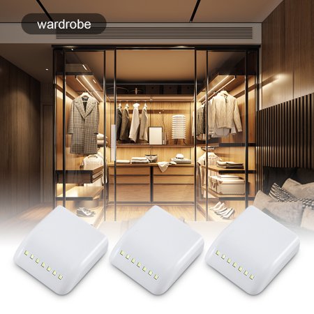 Under Cabinet Lights 7LED Closet LED Motion Sensing Sticky Wardrobe ...