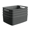 Curver Jute Large Grey Plastic Storage Basket - Walmart.com