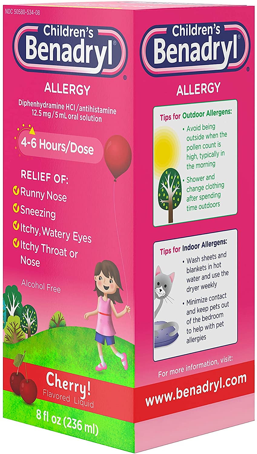 Benadryl Childrens Antihistamine Allergy Liquid, Alcohol Free, Cherry ... Benadryl Childrens Antihistamine Allergy Liquid, Alcohol Free, Cherry ...