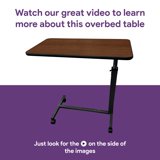 ProHeal Adjustable Overbed Medical Table - Hospital Bedside Table with ...