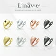 Linawe Rose Gold Hug Ring Thumb Rings for Women, Adjustable Spoon Rings ...