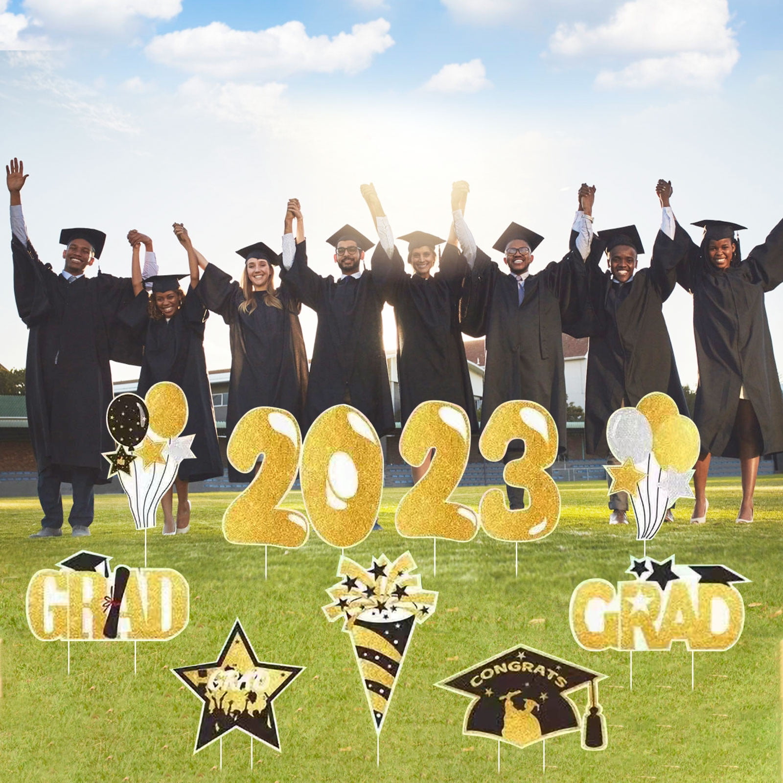 Loyerfyivos Waterproof 2023 Grad Yard Signs Plastic Graduation Yard ...