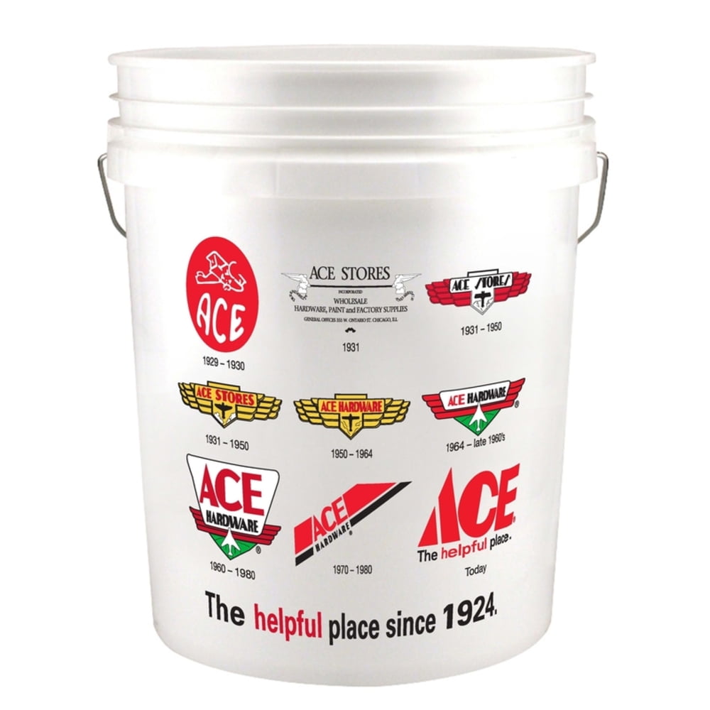 Ace Retro Logo 5 gal. Bucket White - Case Of: 10; - Walmart.com ...