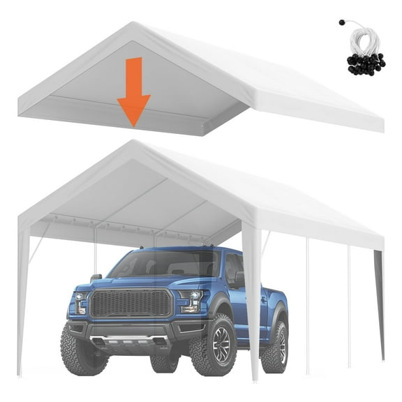10 x 20 Ft Carport Replacement Canopy Cover Garage Top Tent Shelter ...