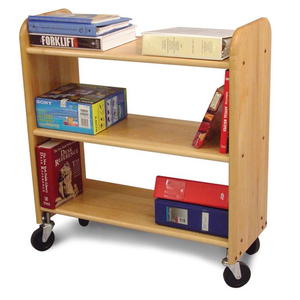 Scranton & Co Library Book Truck in Natural Birch - Walmart.com ...